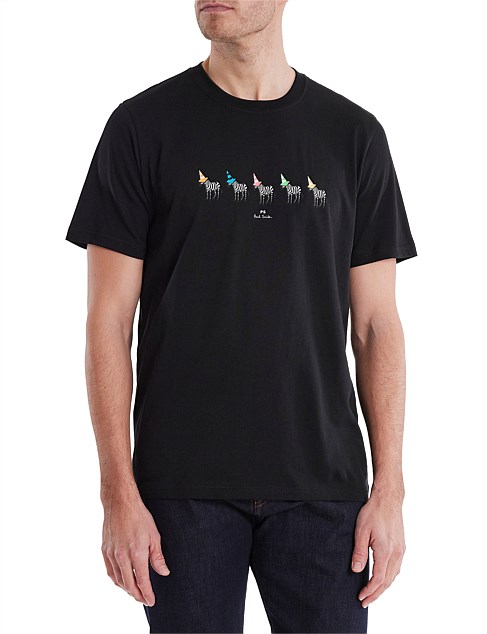 Ps By Paul Smith Mens Slim Fit T-shirt Zebra Cones | David Jones