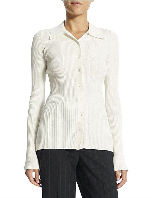 Theory Mix Rib Cardi | David Jones