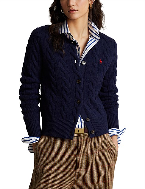 Polo Ralph Lauren Cable-knit Wool-cashmere Cardigan | David Jones