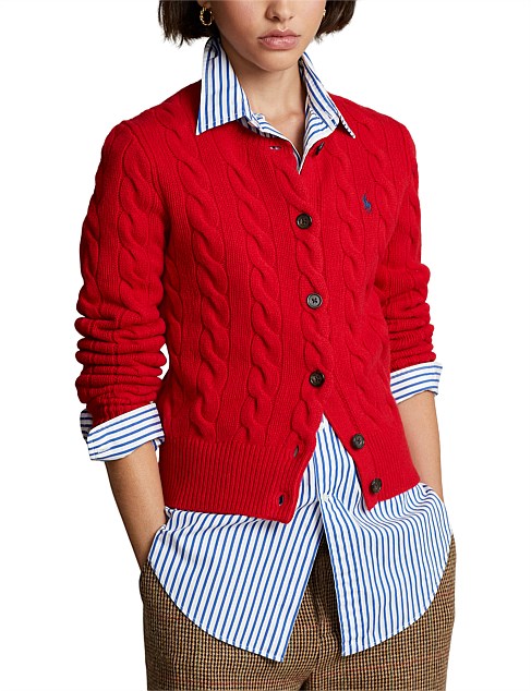 Polo Ralph Lauren Cable-knit Wool-cashmere Cardigan | David Jones