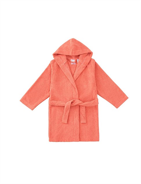 Sheridan Ottie Kids Bath Robe In Papaya -8/10 | David Jones