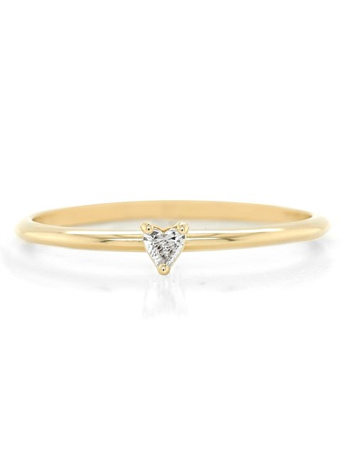 Hlsk Diamond Heart Pin Ring | David Jones