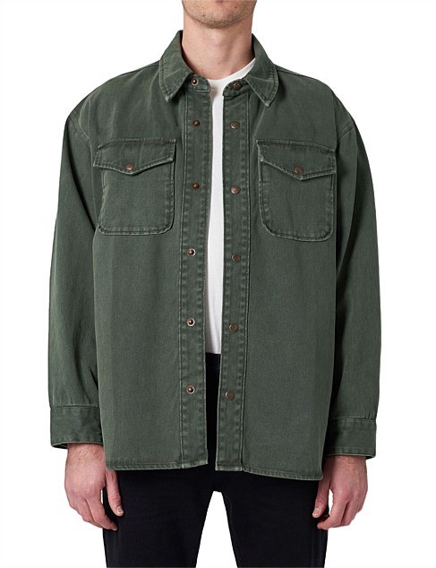 Rollas Trade Drill Shacket | David Jones