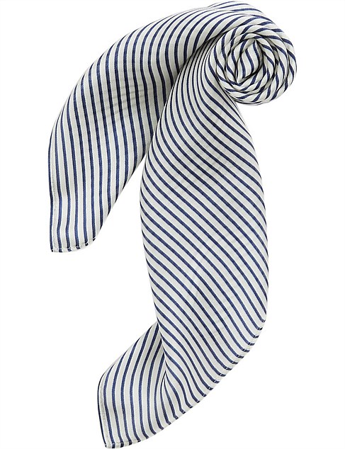 Trenery Silk Fine Stripe Neckerchief | David Jones