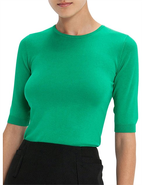 Cue Elbow Sleeve Round Neck Knit | David Jones