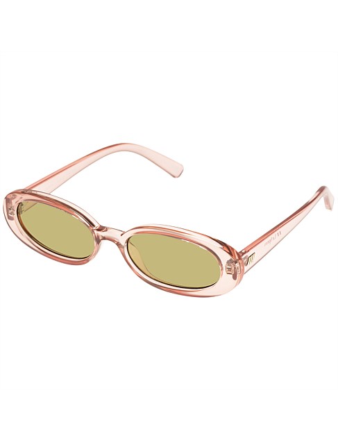 Le Specs Outta Love Pink Oval Sunglasses | David Jones