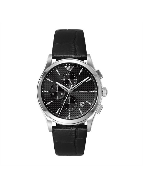 Emporio Armani Black Chronograph Watch | David Jones