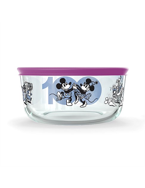 Pyrex Disney 100 Yrs Round 4 Cup/950ml Purple Lid | David Jones