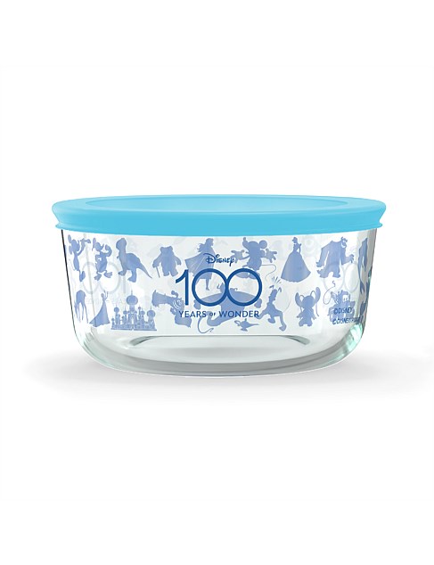 Pyrex Disney 100 Yrs Round 4 Cup/950ml Bright Blue Lid | David Jones