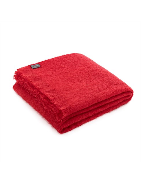 St Albans St Albans Mohair Throw Scarlet | David Jones