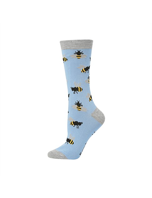 Bamboozld Women's Bumblebee Bamboo Crew Cut Sock | David Jones
