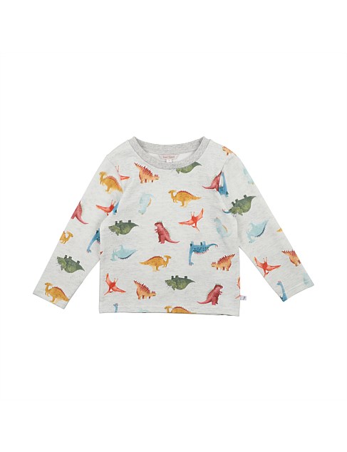 Fox & Finch T-rex Print Ls Tee (boys 3-7) | David Jones