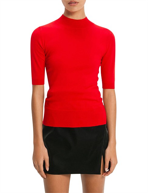 Cue Elbow Sleeve Funnel Neck Knit | David Jones