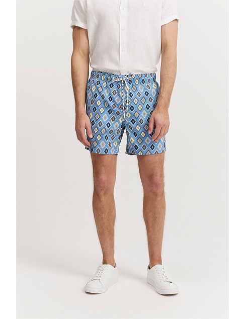 Country Road Recycled Polyester Blend Multi Coloured Print Swim Short ...