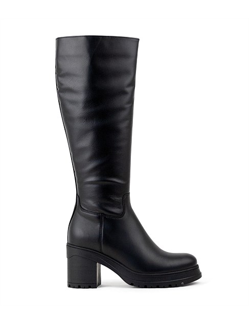 Edward Meller Primrose Knee Boot On Rubber Heel | David Jones