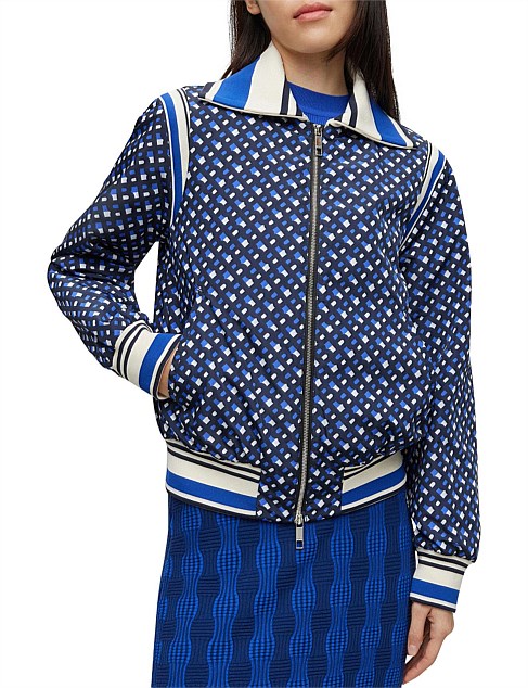 Boss Regular-fit Jacket With Digitally Printed Monograms | David Jones