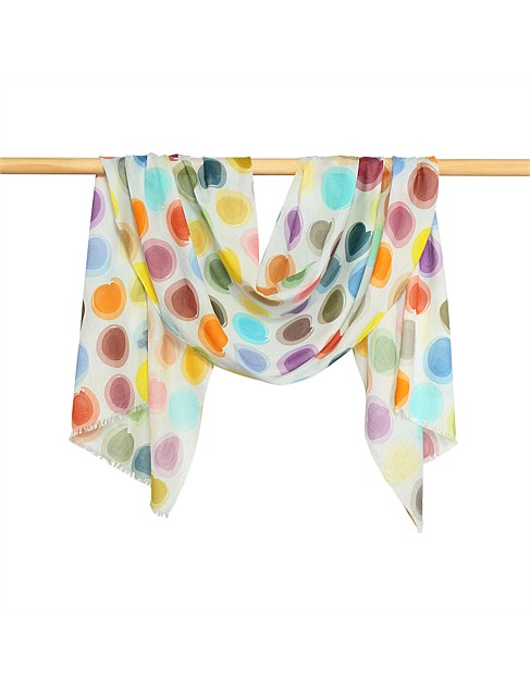 D Lux Rachel -Cotton Abstract Print Cotton Scarf | David Jones
