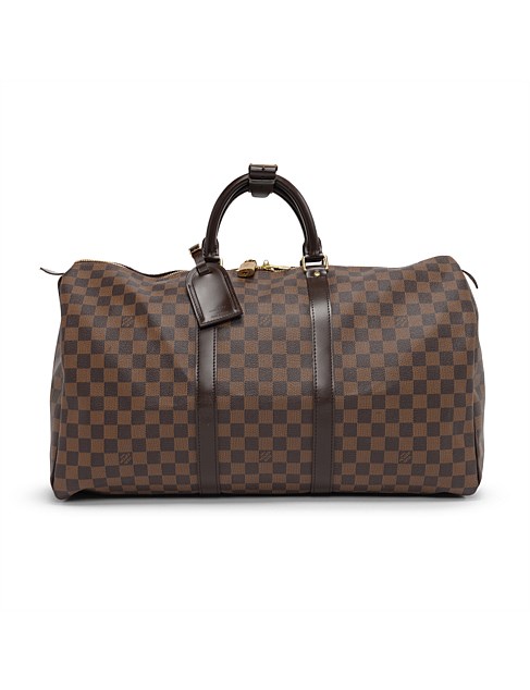 Blue Spinach Pre-loved Louis Vuitton Damier Ebene Keepall 50 | David Jones
