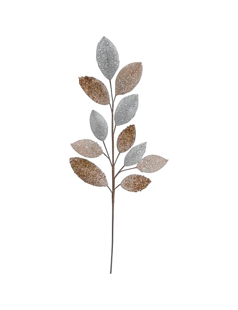David Jones 26cm Glittering Gold and Silver Magnolia Leaf Pick | David ...