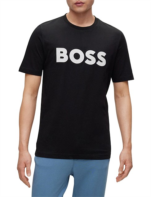 Boss Logo-appliqué T-shirt In Cotton Jersey | David Jones