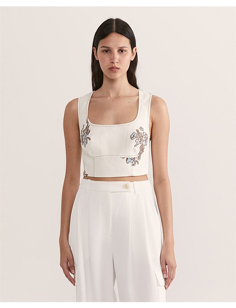 Saba Agnes Embroidered Bodice | David Jones