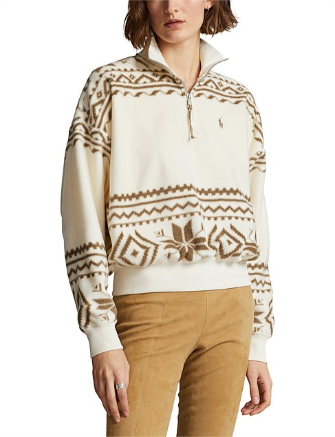Polo Ralph Lauren Tonal Fair Isle-motif Fleece Pullover | David Jones