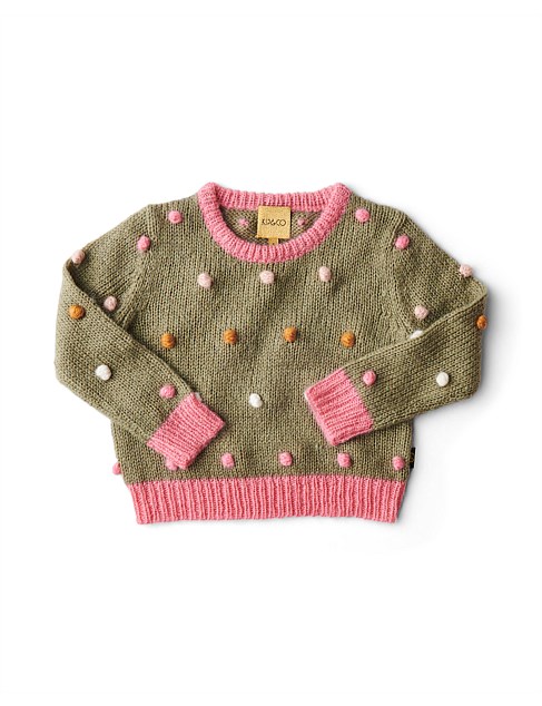 Kip & Co Dotty Spotty Knit Sweater (girls 2-7) | David Jones