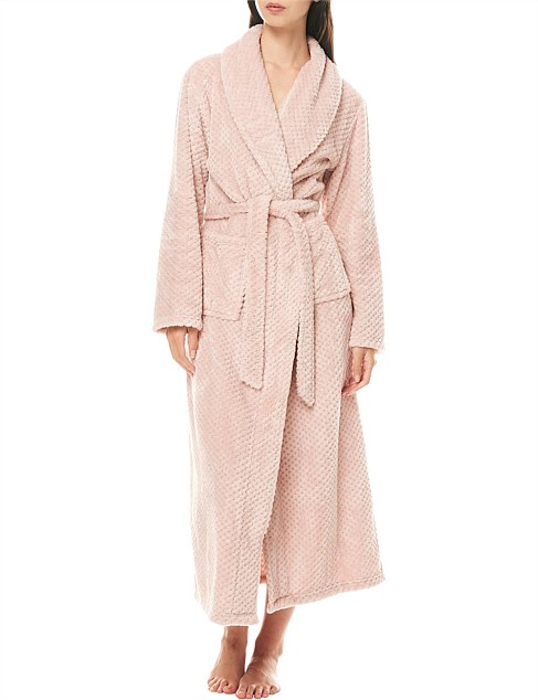 Gingerlilly Pink Jacquard Plush Robe | David Jones