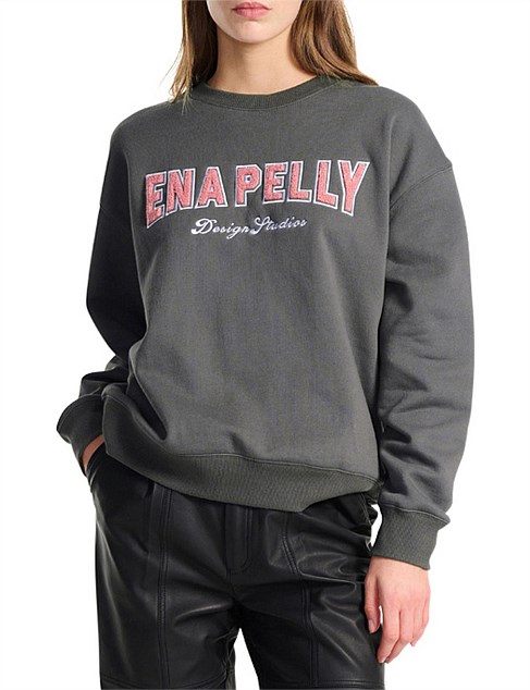 Ena Pelly Austin Collegiate Oversized Sweater | David Jones