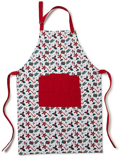 David Jones Collection Holly & Ivy Cotton Apron | David Jones