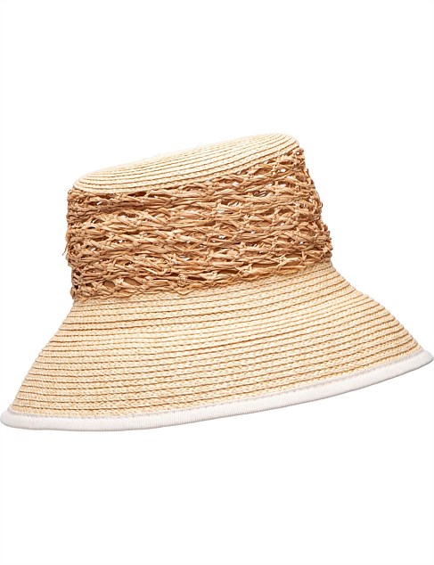 Milana Paper & Raffia Crochet Lacy Cl | David Jones