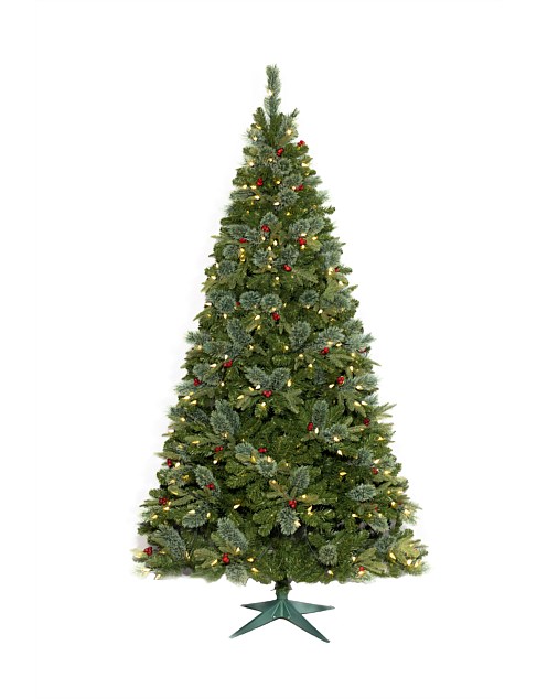 David Jones 240cm Cashmere Prelit Pine Cone Bulb Light Tree | David Jones