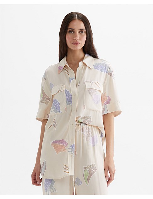 Jag Mia Sea Side Relaxed Short Sleeve Shirt | David Jones