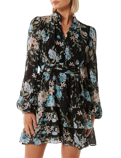 Forever New Amy Printed Metallic Mini | David Jones