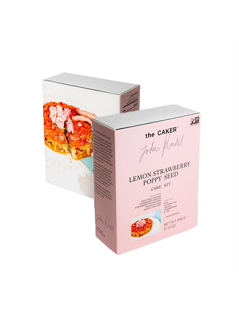The Caker Lemon Strawberry Poppyseed Cake Kit | David Jones
