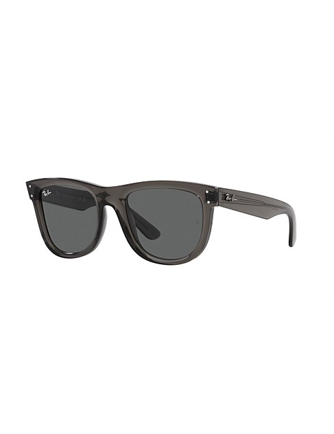 Ray-ban Wayfarer Reverse Sqr Transparent Dark Grey Unisex Sunglass ...
