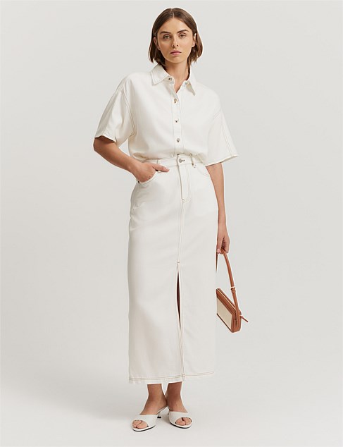 Country Road Denim Maxi Skirt | David Jones