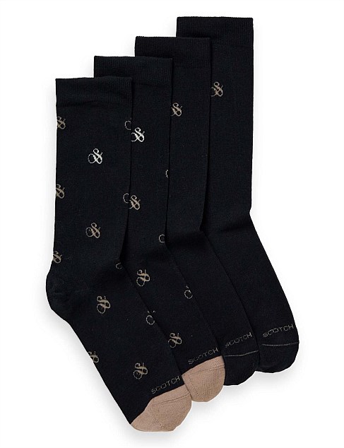 Scotch & Soda Ampersand Classic Sock 2 Pack | David Jones