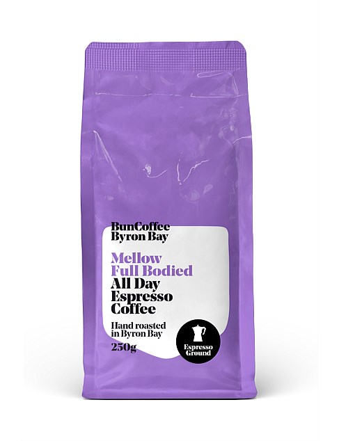 Bun Coffee Mellow All Day Espresso Blend 250g Ground | David Jones