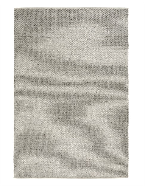 Weave Emerson Handwoven Chunky Textured Plain Rug In Feather 2x3m ...