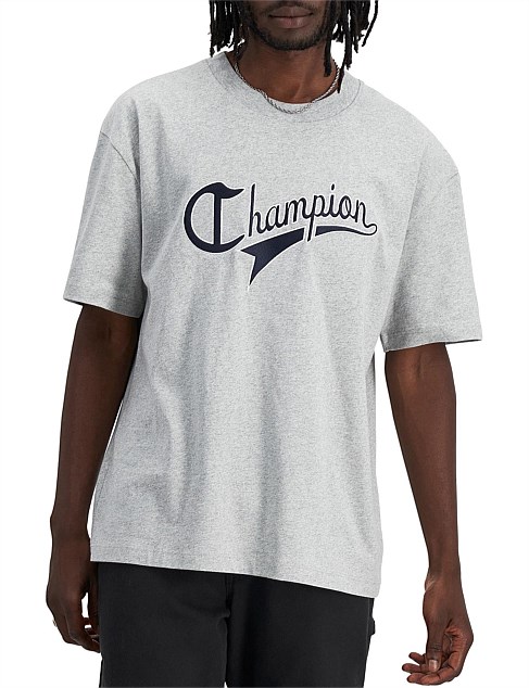 Champion Heritage Cursive Logo Tee | David Jones
