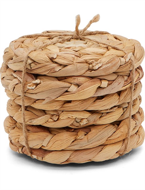 David Jones Burleigh Water Hyacinth Coasters S6 | David Jones