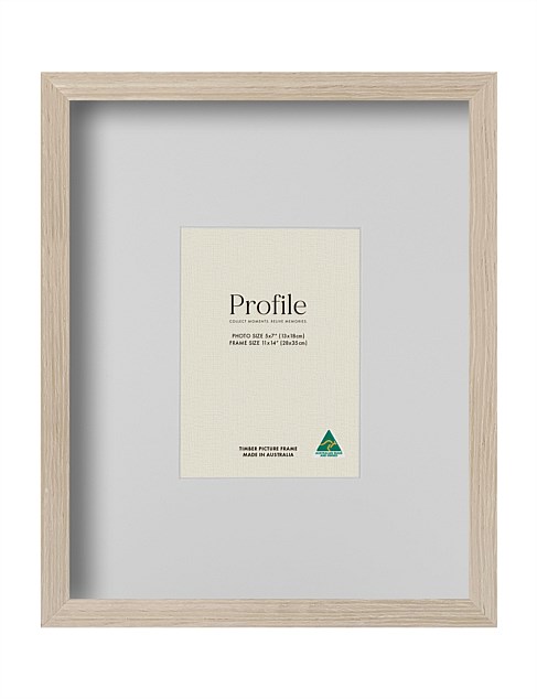Profile Brighton Shadow Box Frame Polar Birch 5x7 | David Jones