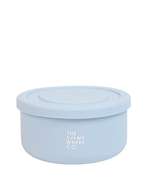 The Somewhere Co Round Silicone Lunch Box Powder Blue | David Jones
