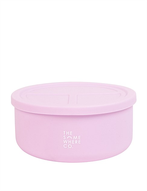 The Somewhere Co Round Silicone Bento Lunch Box Lilac | David Jones