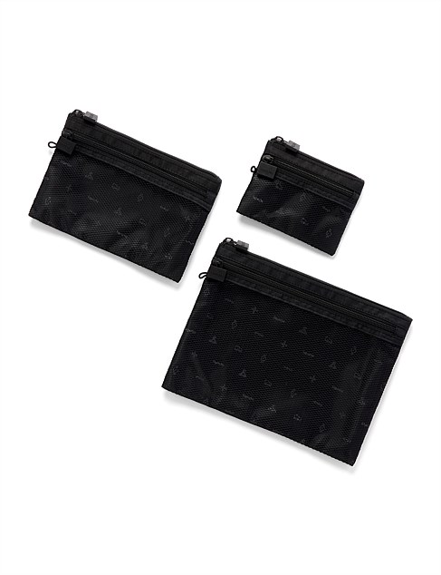 Lapoche Travel Multipurpose Pouch Set Black | David Jones