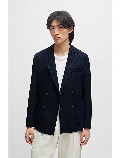 Boss Micro-patterned Slim-fit Jacket | David Jones