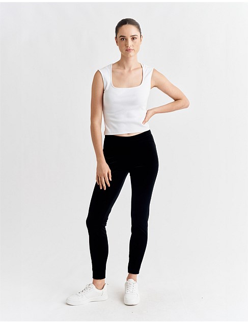 Feathers Velvet Basque Legging | David Jones