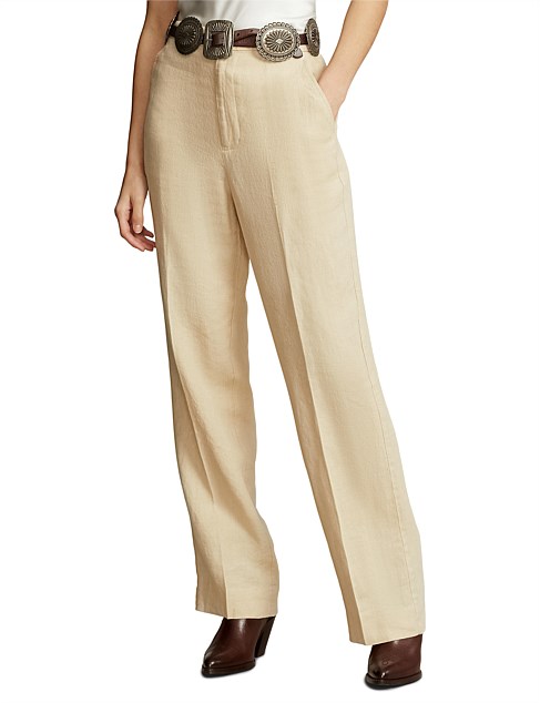 Polo Ralph Lauren Cropped Straight-leg Linen Pant | David Jones