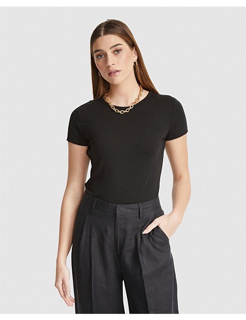 Oxford Imogen Fine Knit Crew Neck T-shirt | David Jones